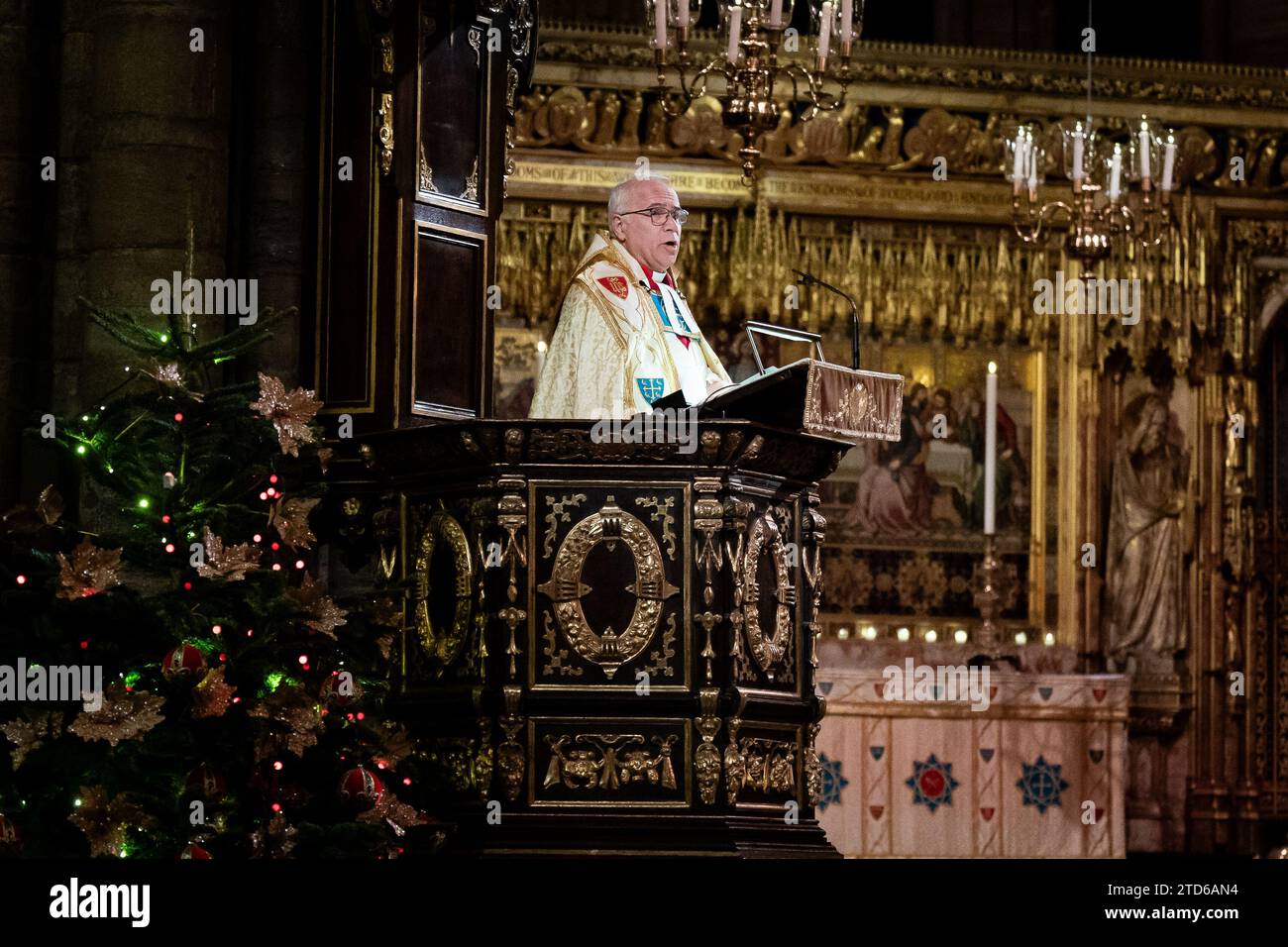 The Dean of Westminster Abbey, the Very Reverend Dr David Hoyle, gives ...