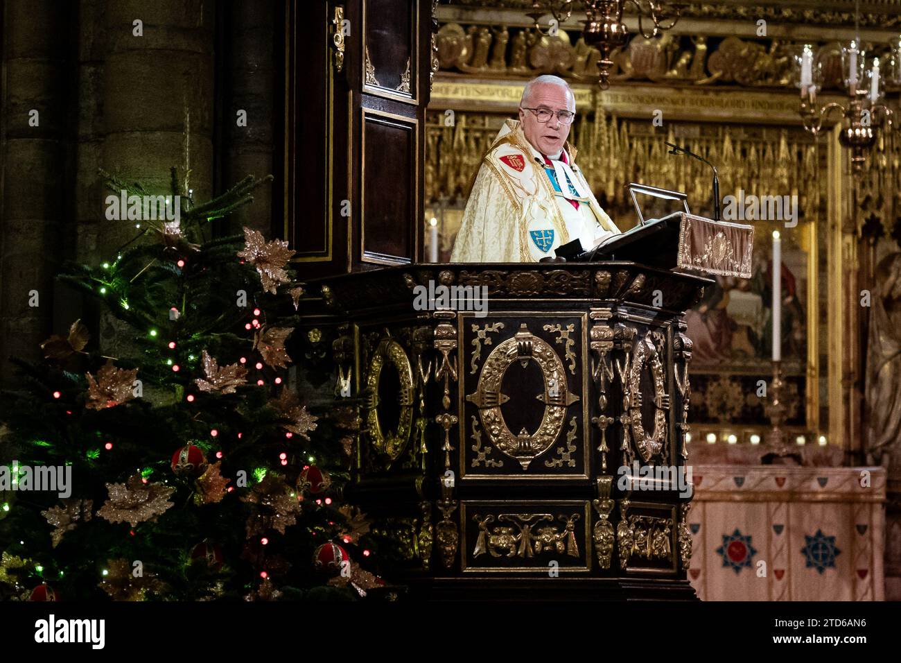 The Dean of Westminster Abbey, the Very Reverend Dr David Hoyle, gives ...