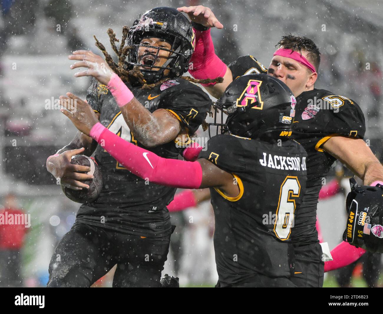 December 16, 2023: Appalachian State safety Nick Ross (4) celebrates ...