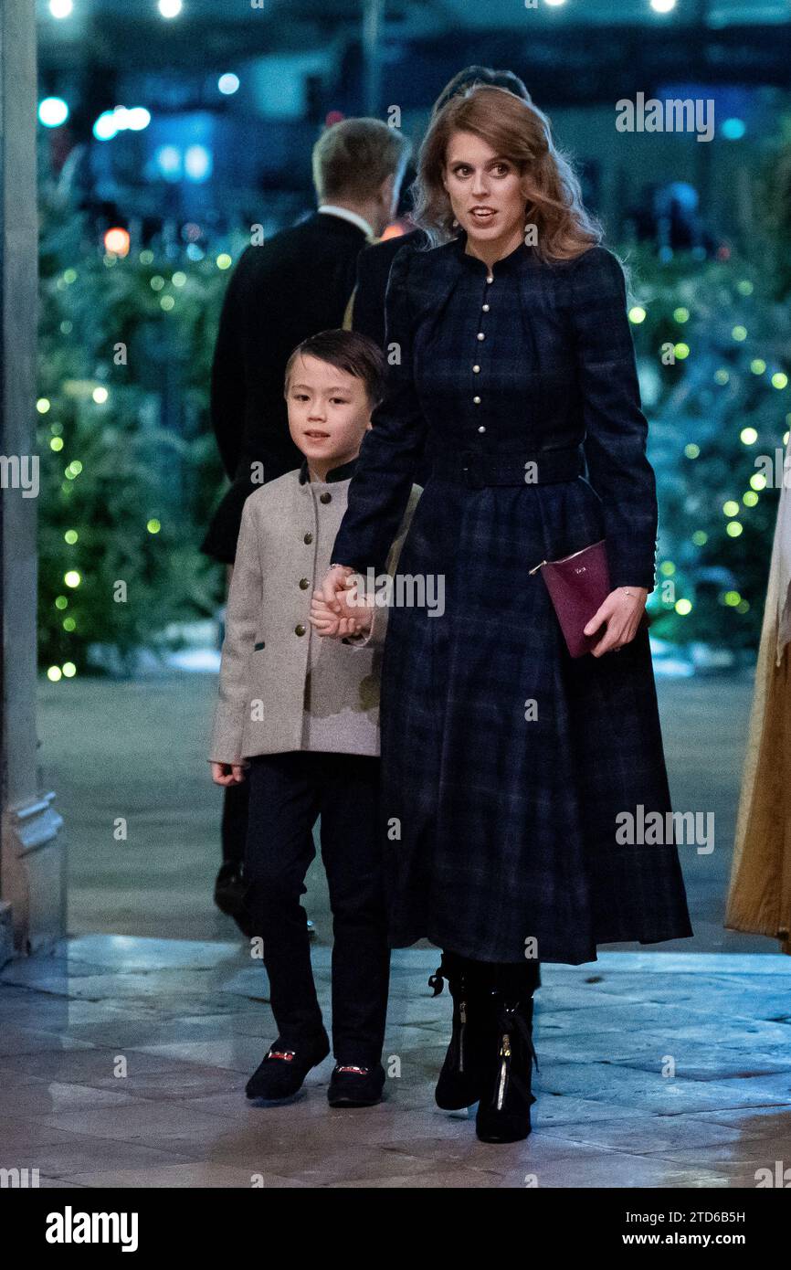 Christopher Woolf and Princess Beatrice during the Royal Carols ...