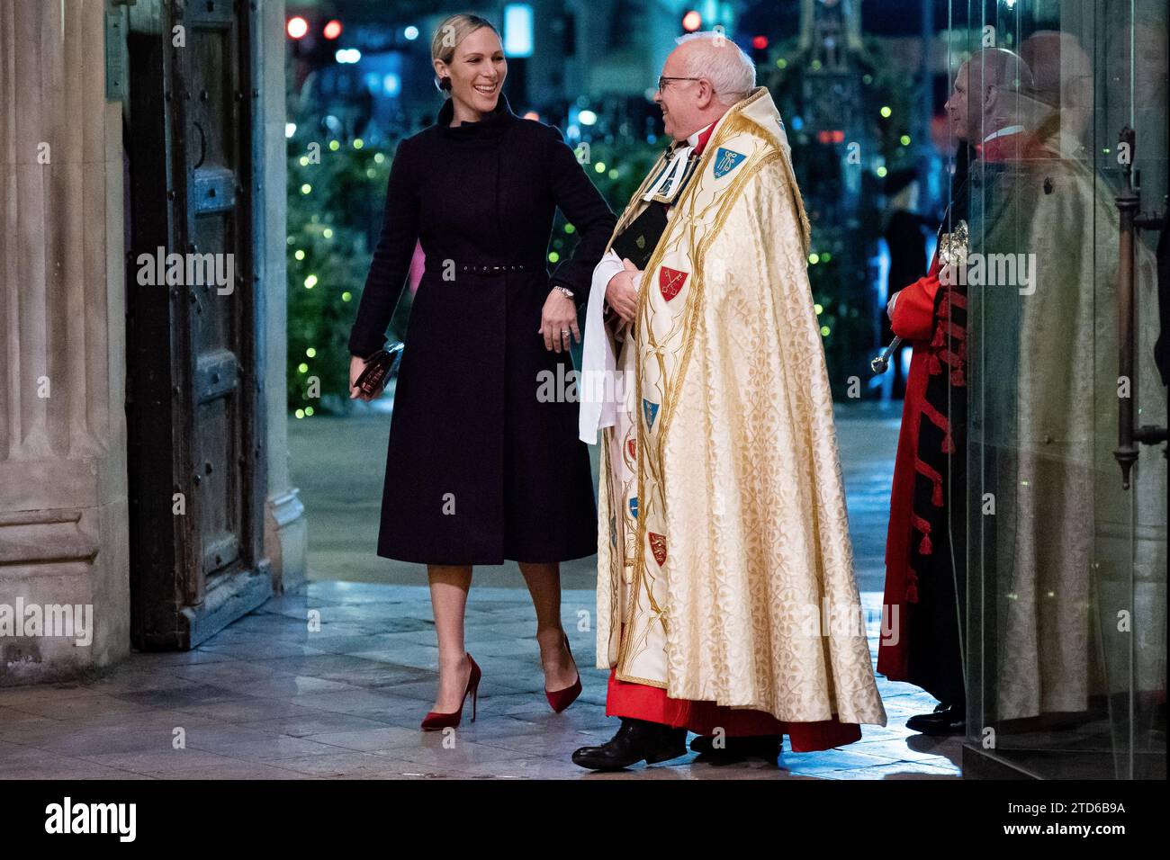 Zara Tindall with the Dean of Westminster Abbey, the Very Reverend Dr ...
