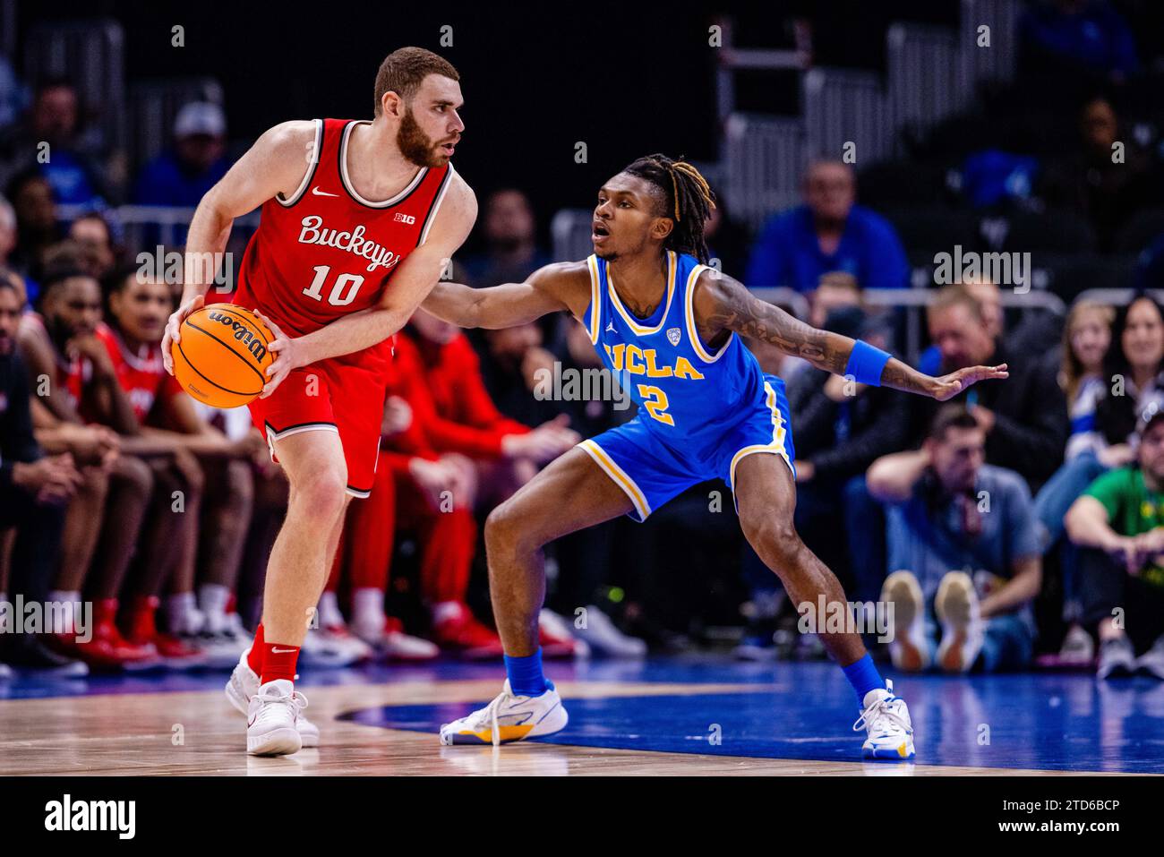 December 16, 2023: Ohio State Buckeyes forward Jamison Battle (10) is ...