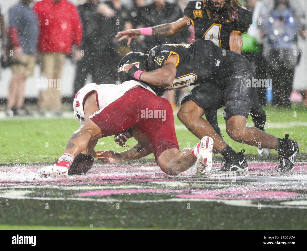 December 16, 2023: Miami (Oh) running back Rashad Amos (0) fumbles the ...