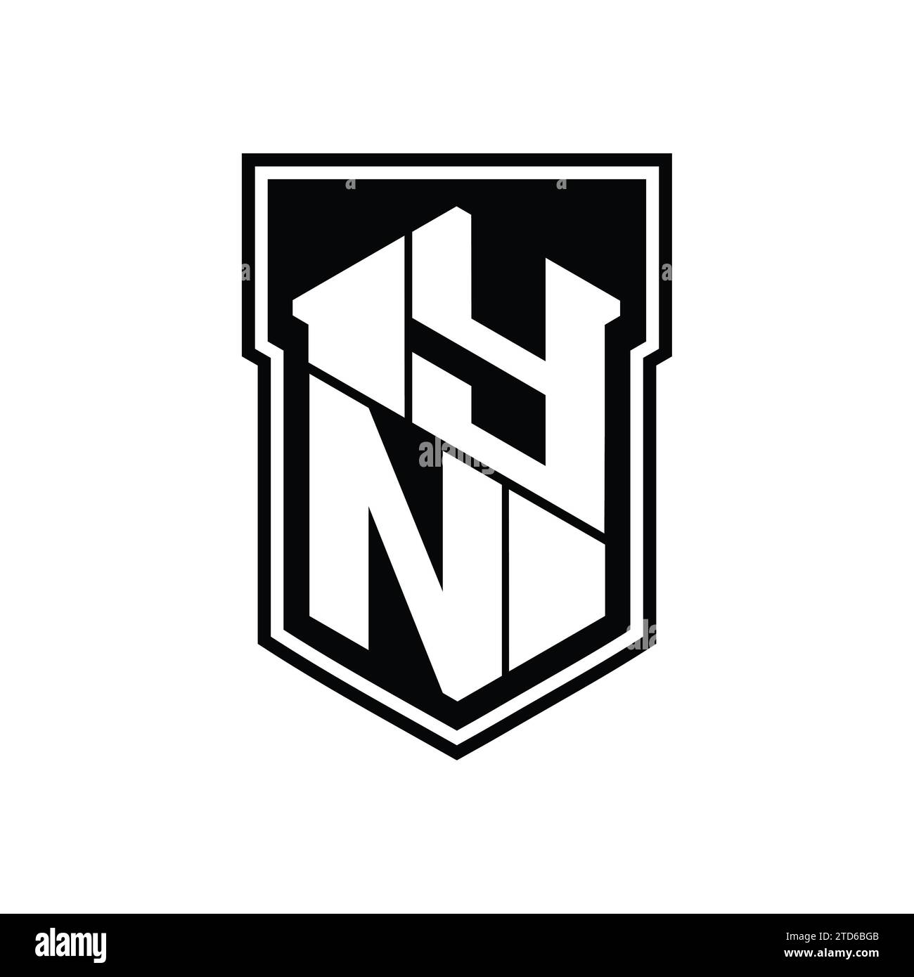 YN Letter Logo monogram hexagon geometric up and down inside shield ... YN Letter Logo monogram hexagon geometric up and down inside shield ...