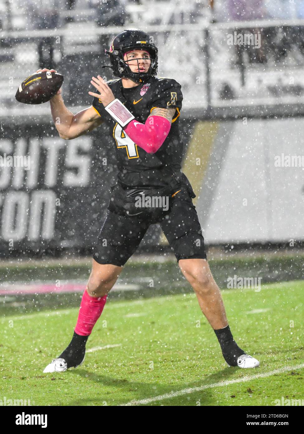 December 16, 2023: Appalachian State quarterback Joey Aguilar (4) looks ...