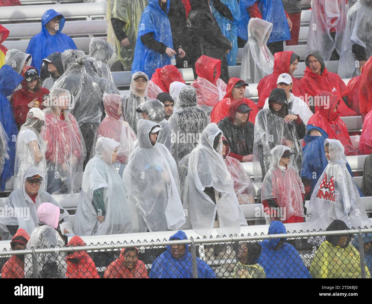 December 16, 2023: Miami (Oh) fans during a rainy NCAA football game in ...