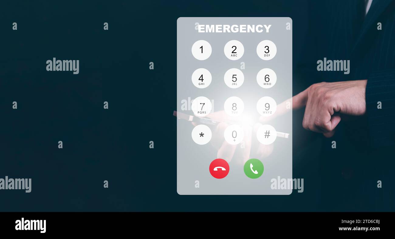 Dialing on virtual telephone keypad with Emergency and transparent ...
