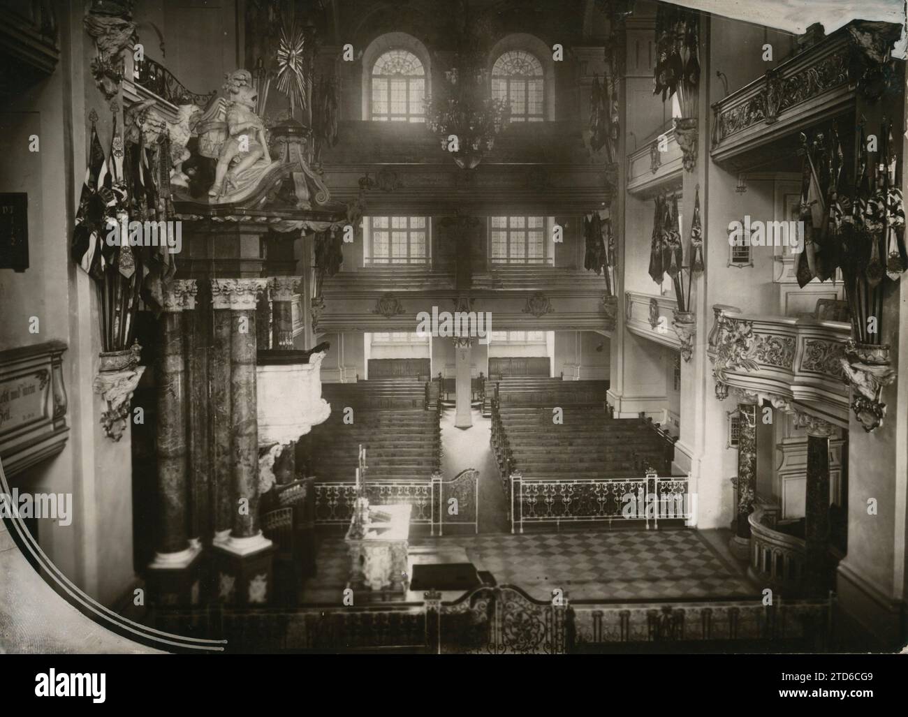 Potsdam (Germany), 1933. Potsdam Garrison Church. On the sides of the ...