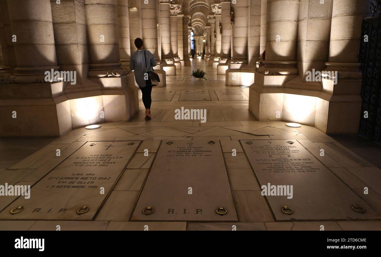 Madrid, 09/18/2014. Interior of the crypt of the Almudena cathedral ...