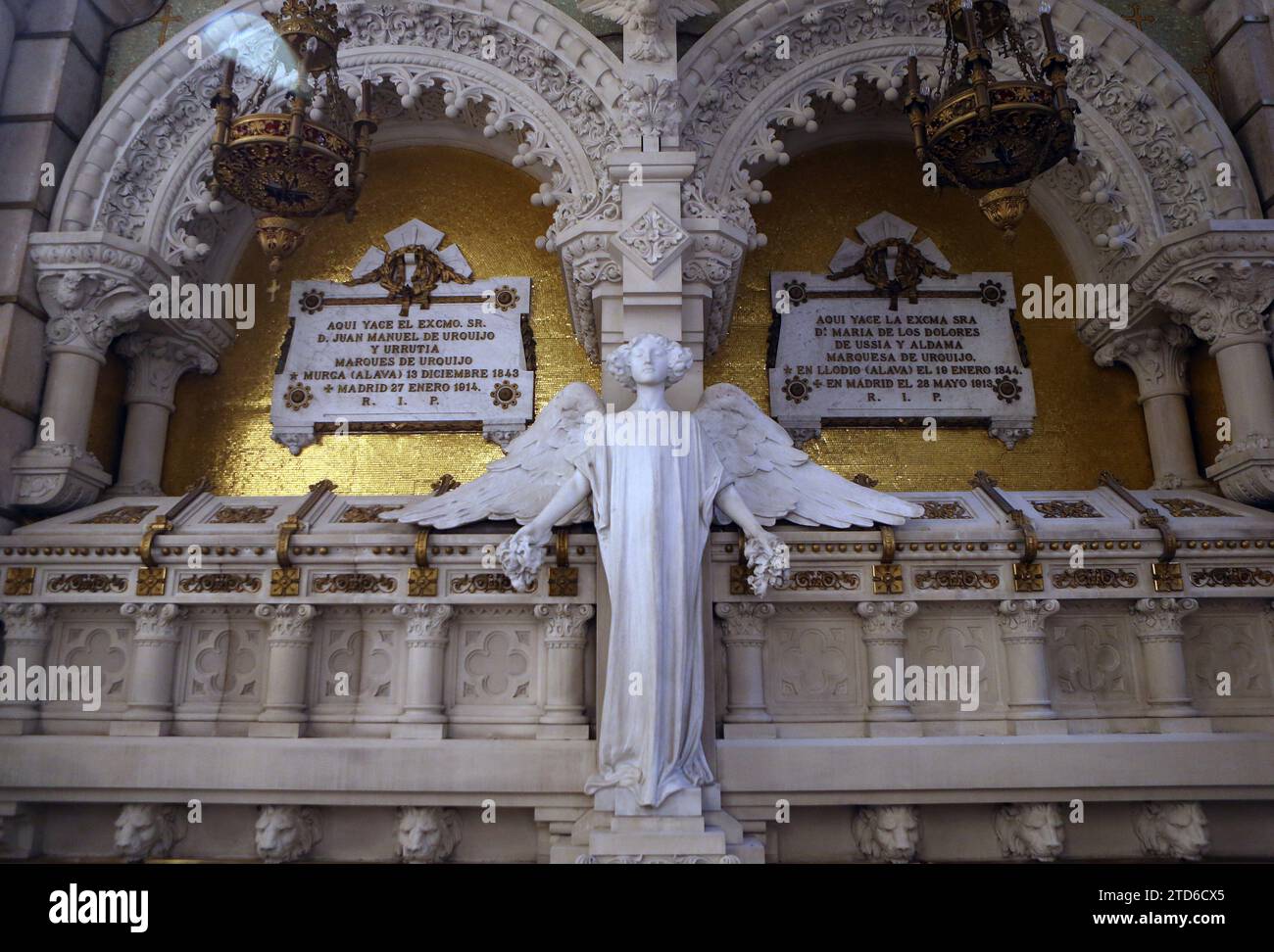 Madrid, 09/18/2014. Interior of the crypt of the Almudena cathedral ...