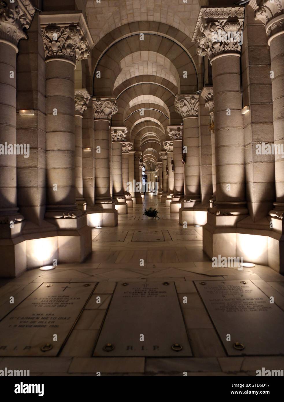 Madrid, 09/18/2014. Interior of the crypt of the Almudena cathedral ...