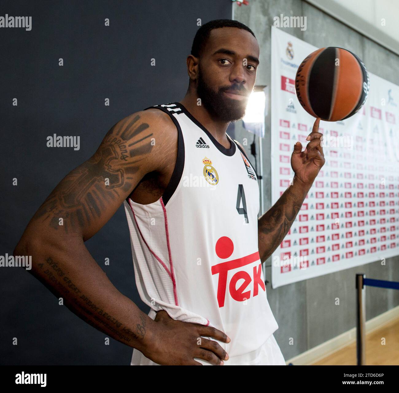 Madrid, October 2, 2014. Media day with Real Madrid basketball. In the ...
