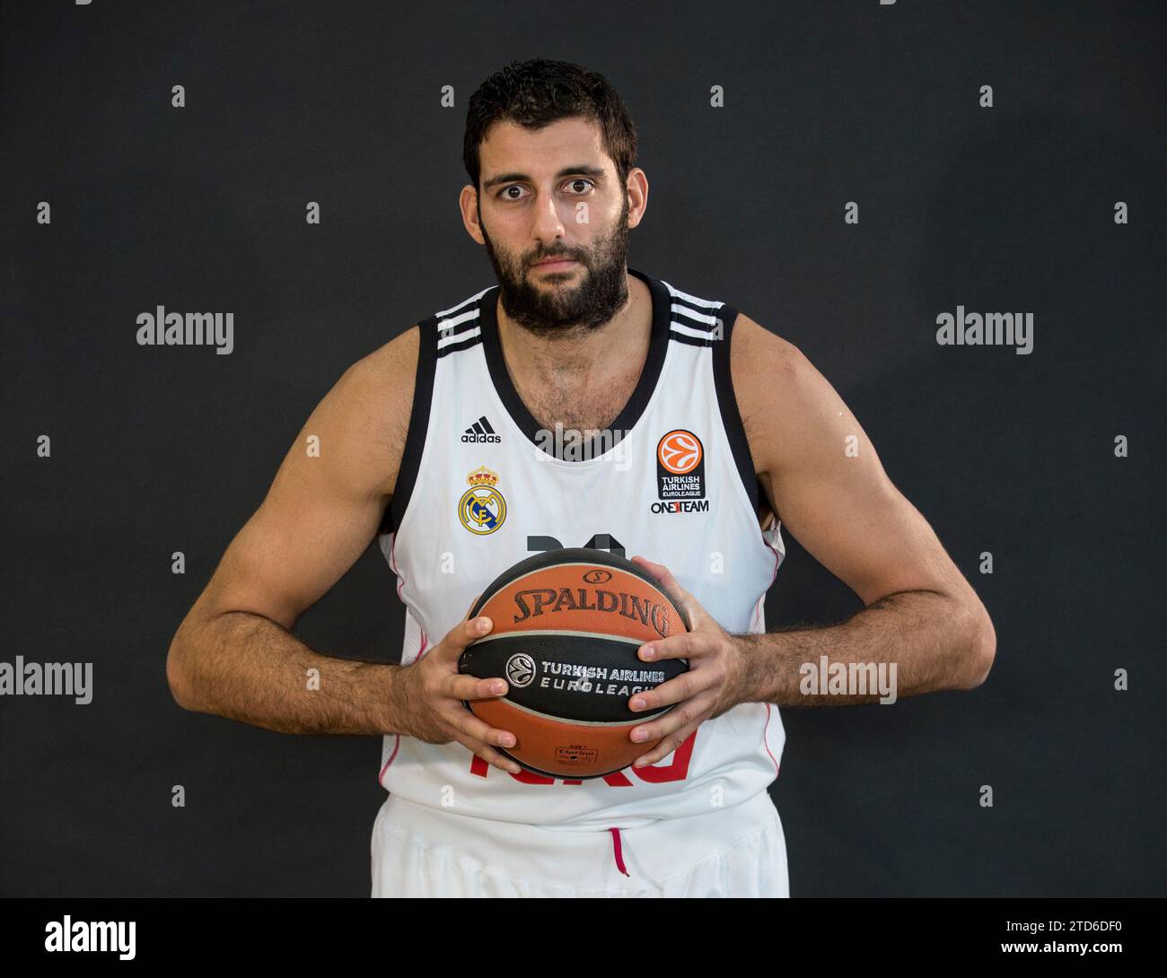 Madrid, October 2, 2014. Media day with Real Madrid basketball. In the ...