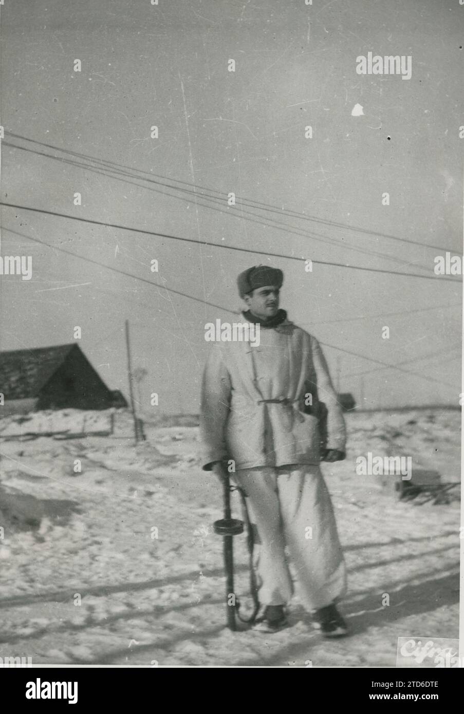 Russia. March 1943. A volunteer from the Blue Division's transmission ...