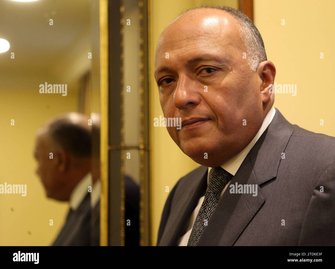 Madrid, 09/16/2014. Interview with Egyptian Foreign Minister Sameh ...