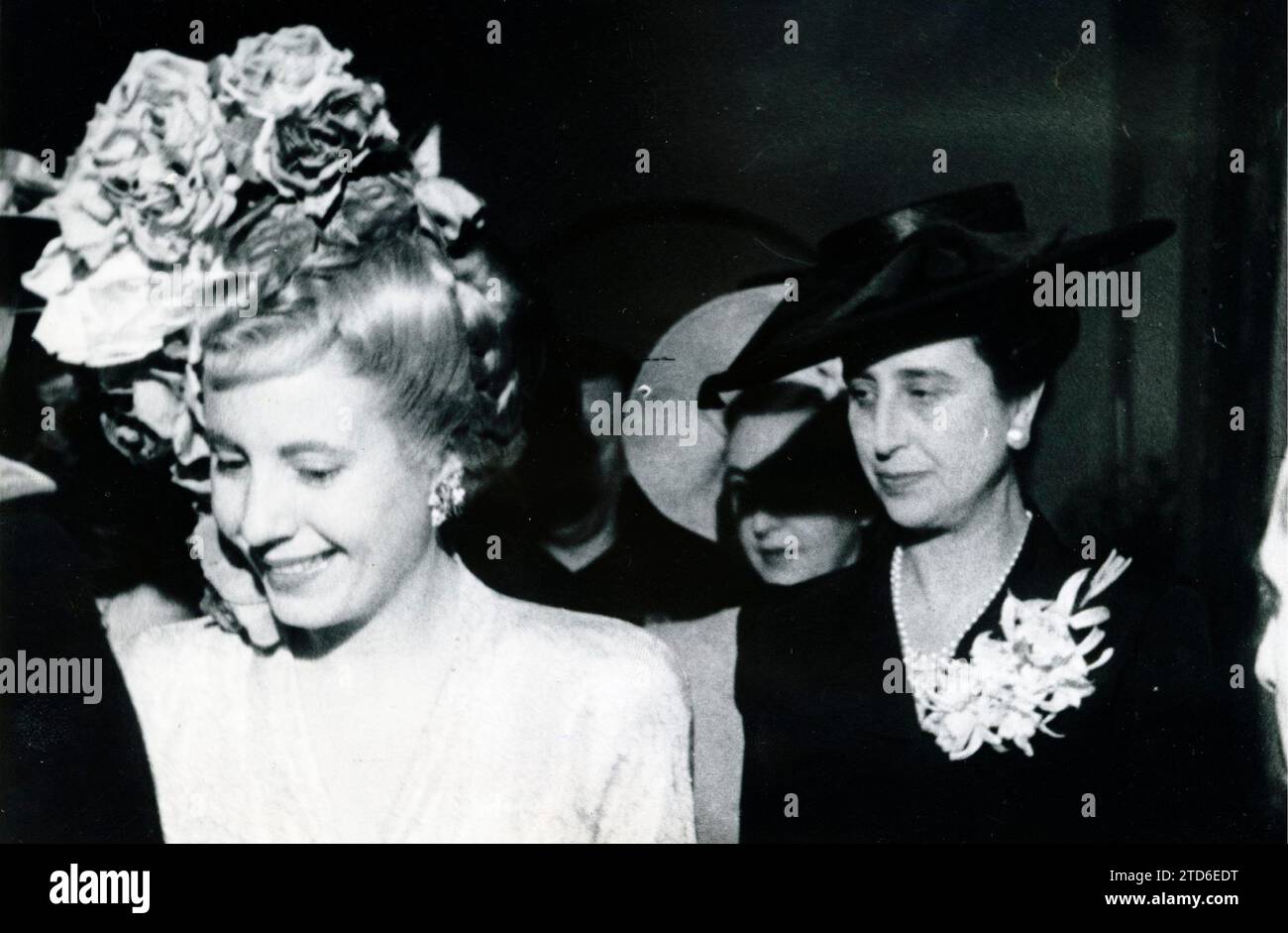 Spain, June 1947. Eva Perón with Mrs. Carmen Polo. Credit: Album ...