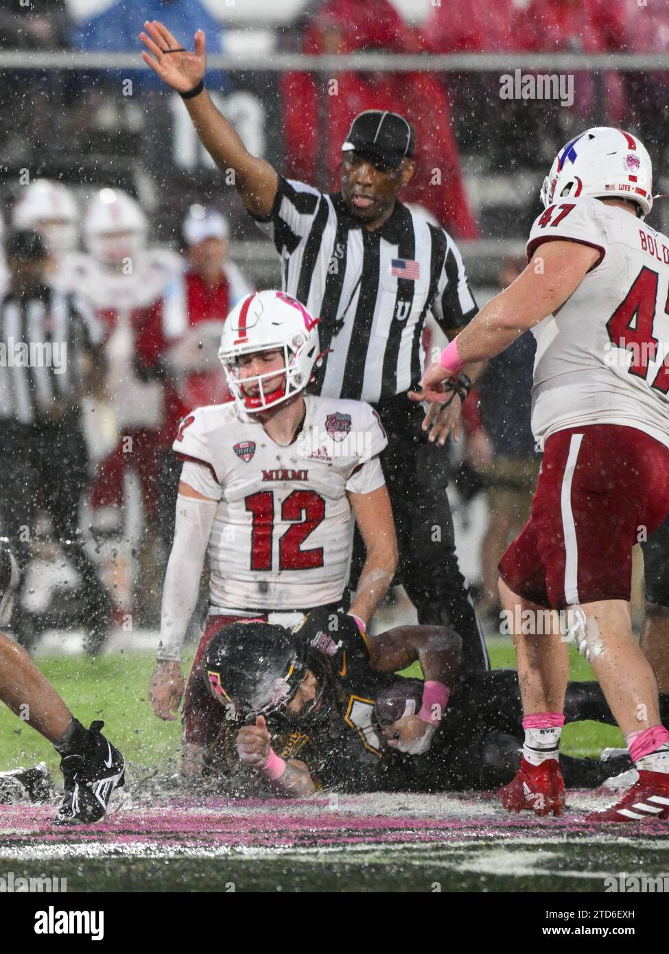December 16, 2023: Miami (Oh) quarterback Henry Hesson (12) reacts ...