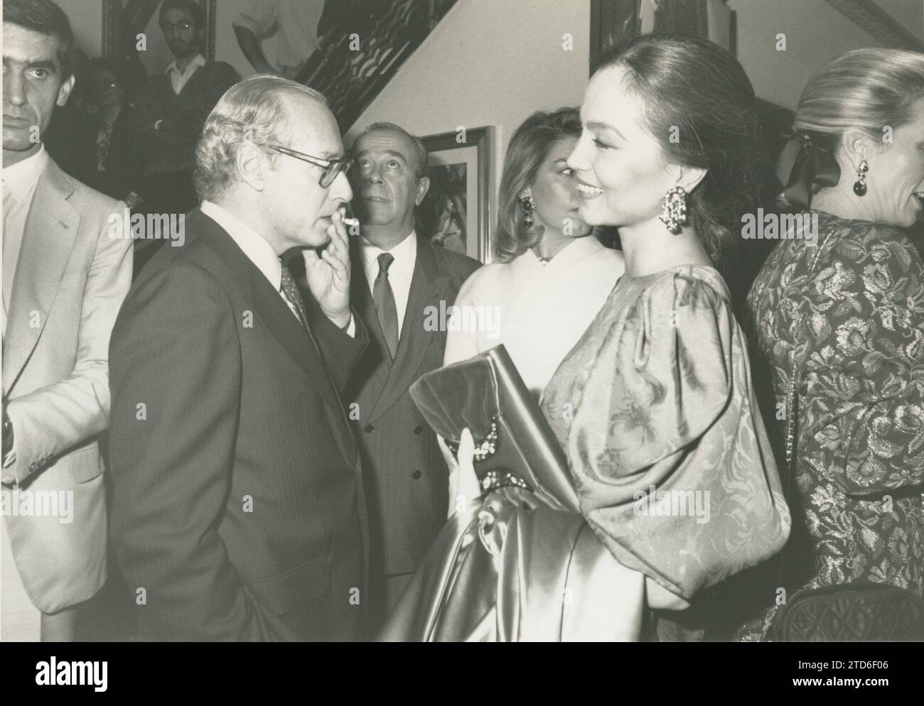 Madrid, 10/20/1989. Miguel Boyer and Isabel Preysler at the Nuevo Apolo ...