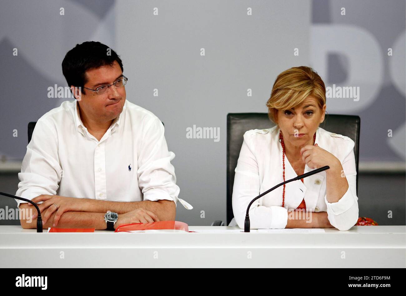 MADRID, July 23, 2013. Elena Valenciano and Oscar López chair the ...