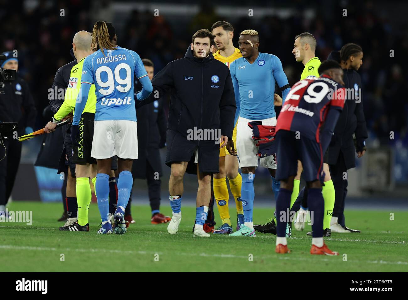 SSC Napoli teams celebrate victory match during the Serie A football ...