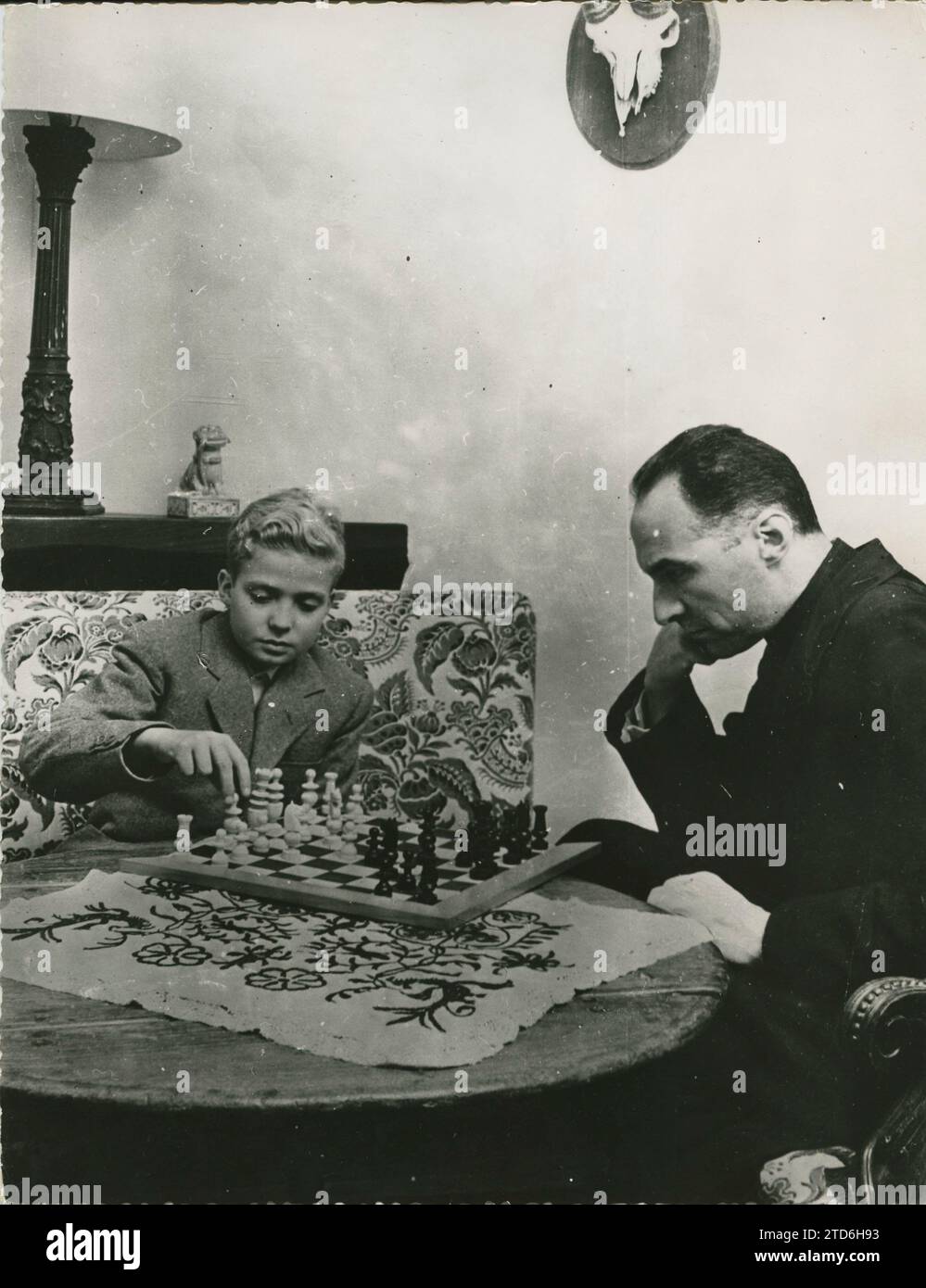 12/31/1949. His Royal Highness Prince Don Juan Carlos of Borbón playing ...