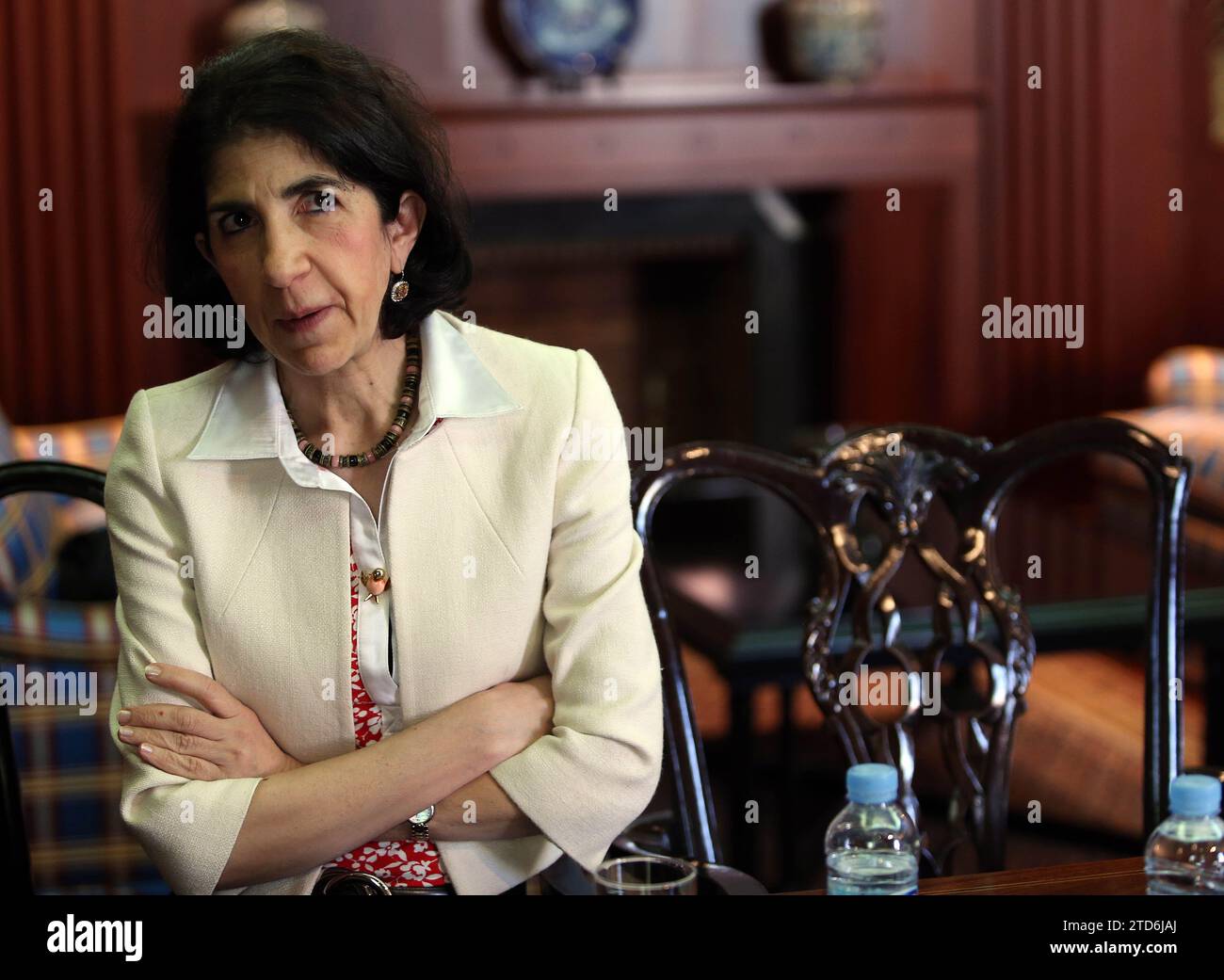 Madrid, 09/24/2015. Interview with scientist Fabiola Gianotti. Photo ...