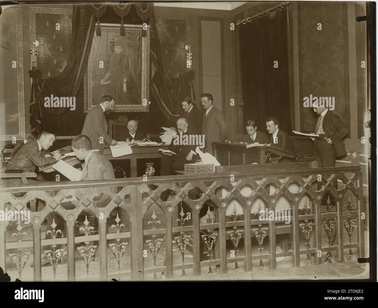 Madrid, June 1906. The special court that instructs the proceedings for ...