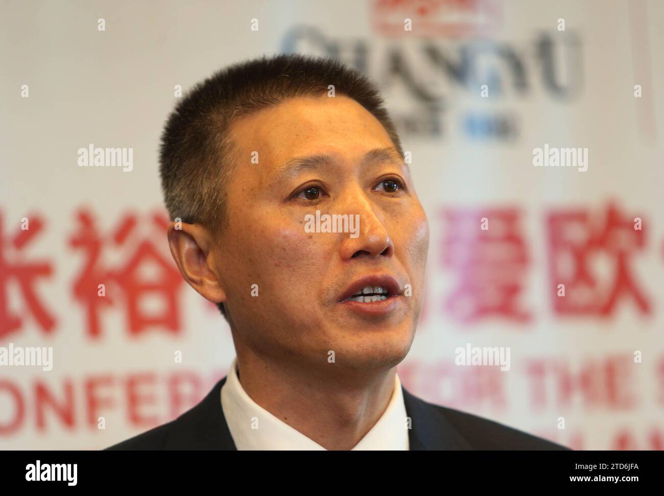 Madrid, 09/22/2015. Interview with the president of Changyu, Zhou ...