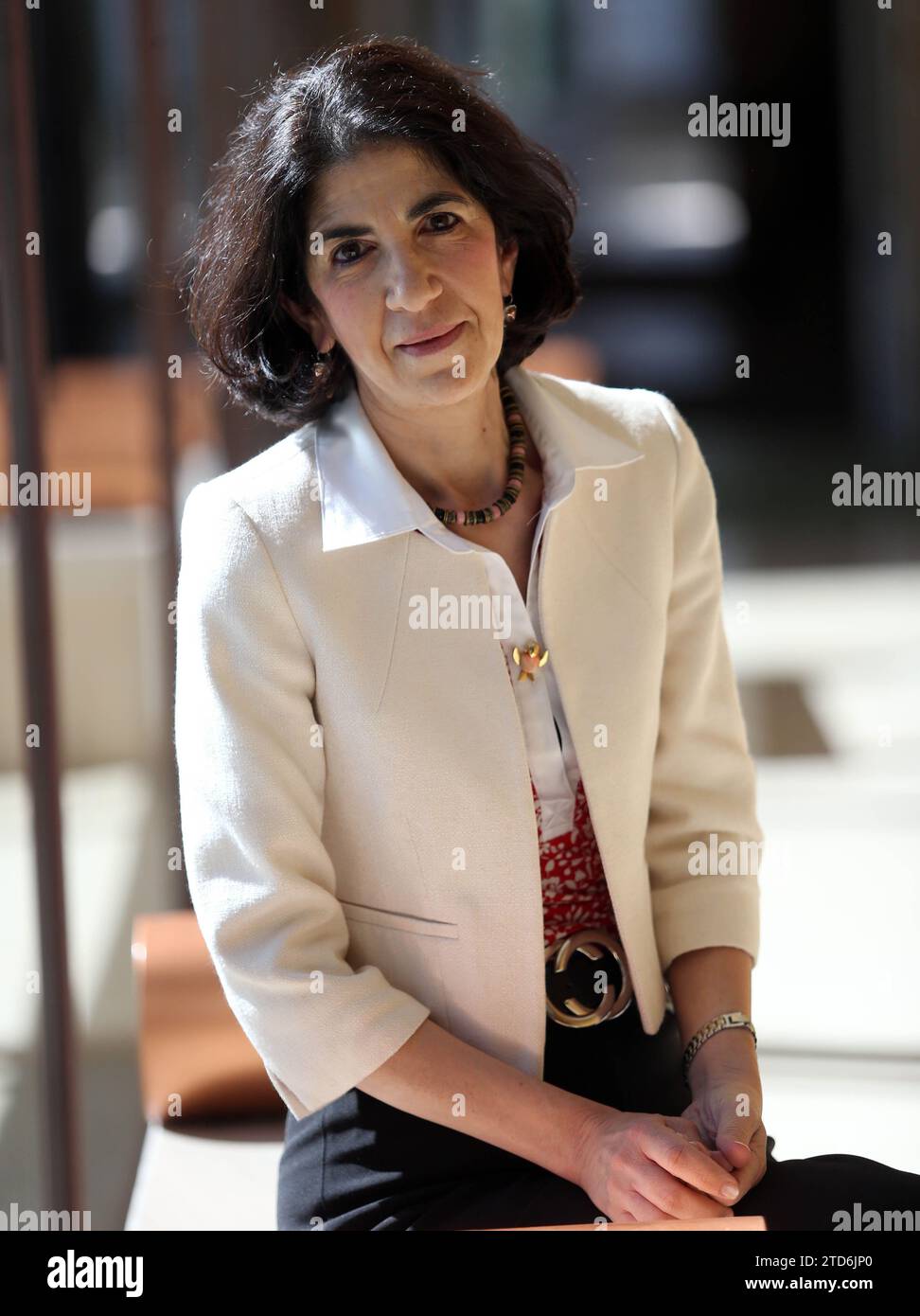 Madrid, 09/24/2015. Interview with scientist Fabiola Gianotti. Photo ...