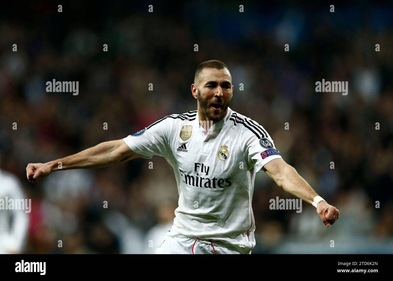 Madrid, 03/10/2015. Benzema scores during the Champions League match ...