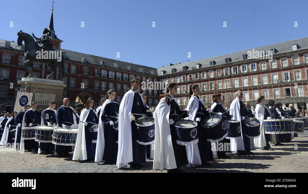 Madrid, 04/05/2015. Holy Week, Easter Sunday. Drumming of Resurrection ...