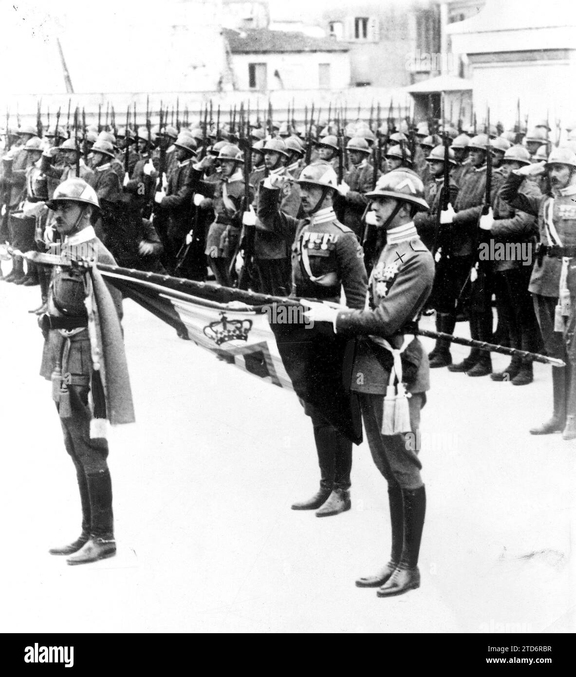 01/31/1923. Rome. Solemn Tribute.Prince Umberto (X), heir to the Throne ...