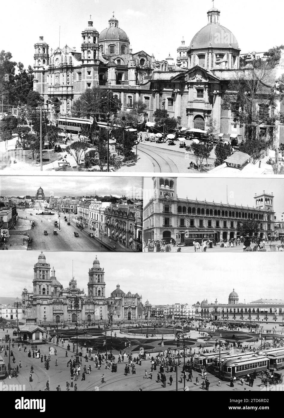 Mexico City, Federal District (Mexico), December 1923. Various aspects ...
