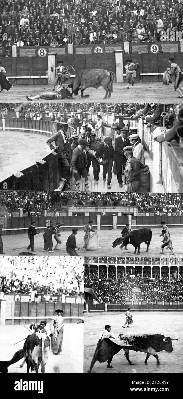 07/23/1922. Madrid. From the Sunday bullfight. 1. Catching the right ...