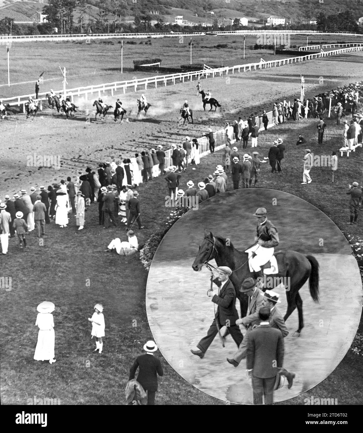 09/10/1923. Saint Sebastian. The grand prize. Start of the race in ...