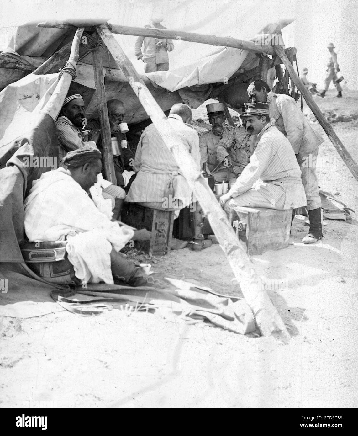 09/01/1909. A General tent in a Makeshift camp. General Sotomayor with ...