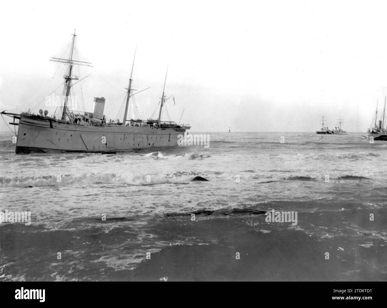 07/31/1908. The Events of Morocco. Loss of the French war transport ...