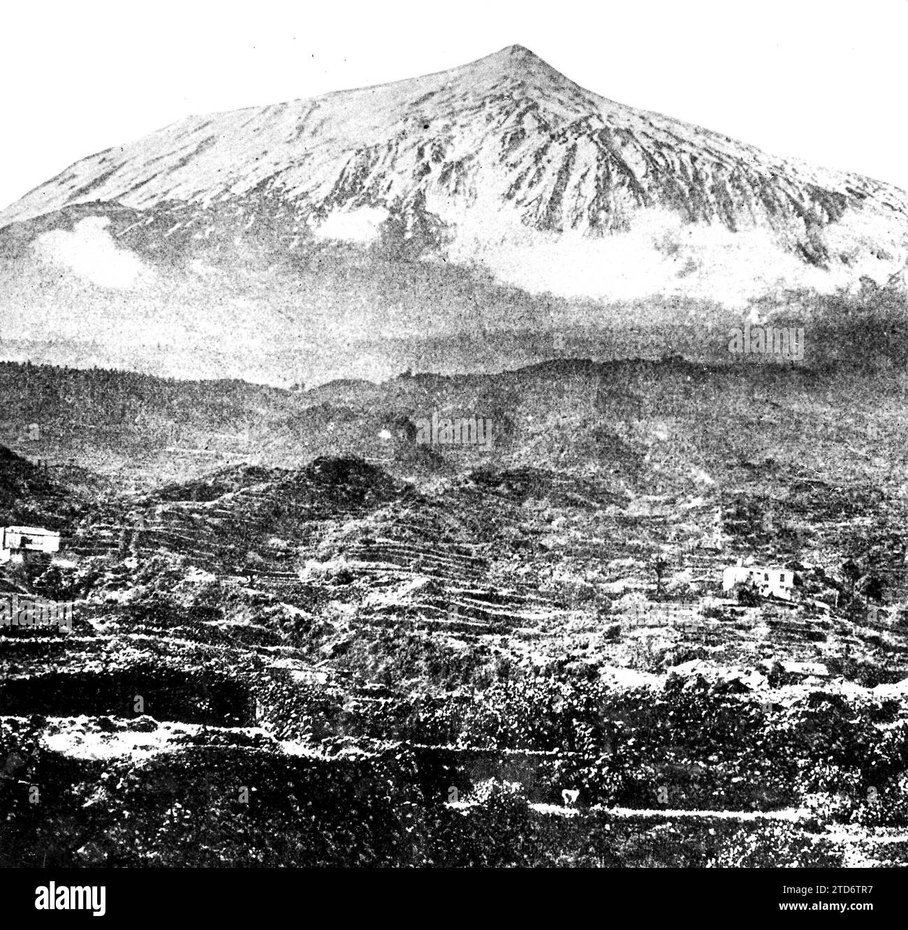 10/31/1909. The peak of Teide, in Tenerife. In this Elevated Mountain ...