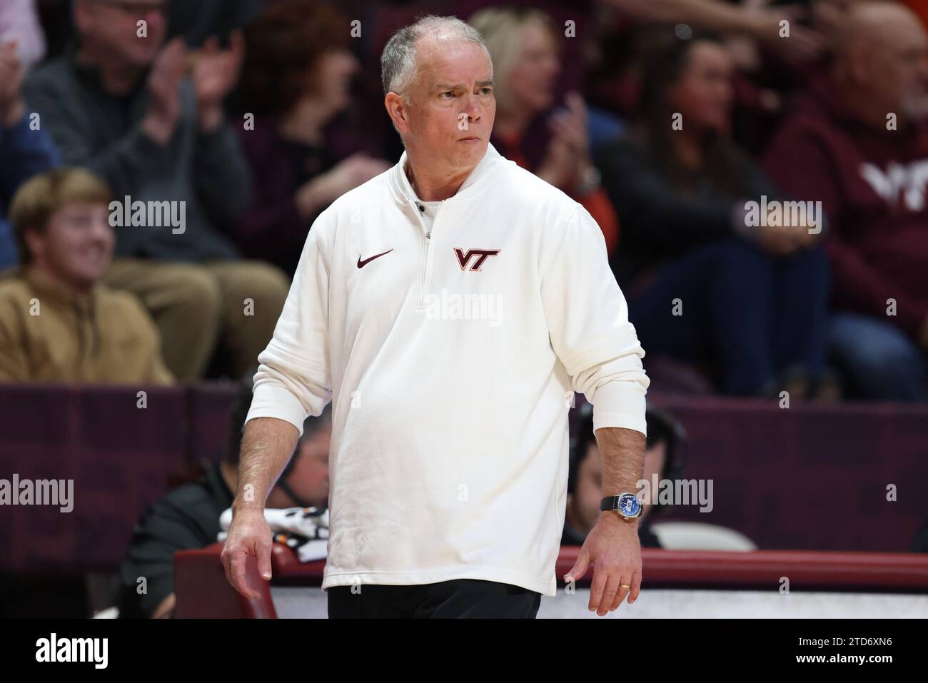 December 16, 2023: Virginia Tech Hokies head coach Mike Young looks on ...