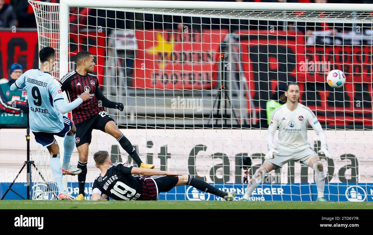 Bild: Robert Glatzel (Hamburger SV, 9) (m) Goal scored, erzielt das Tor zum 1:0 celebrate the ...