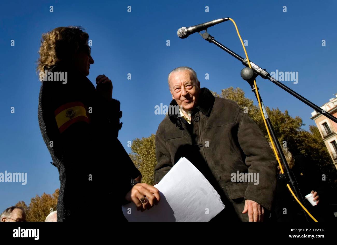 Madrid, November 18, 2007. Celebration of 20-N in the Plaza de Oriente ...