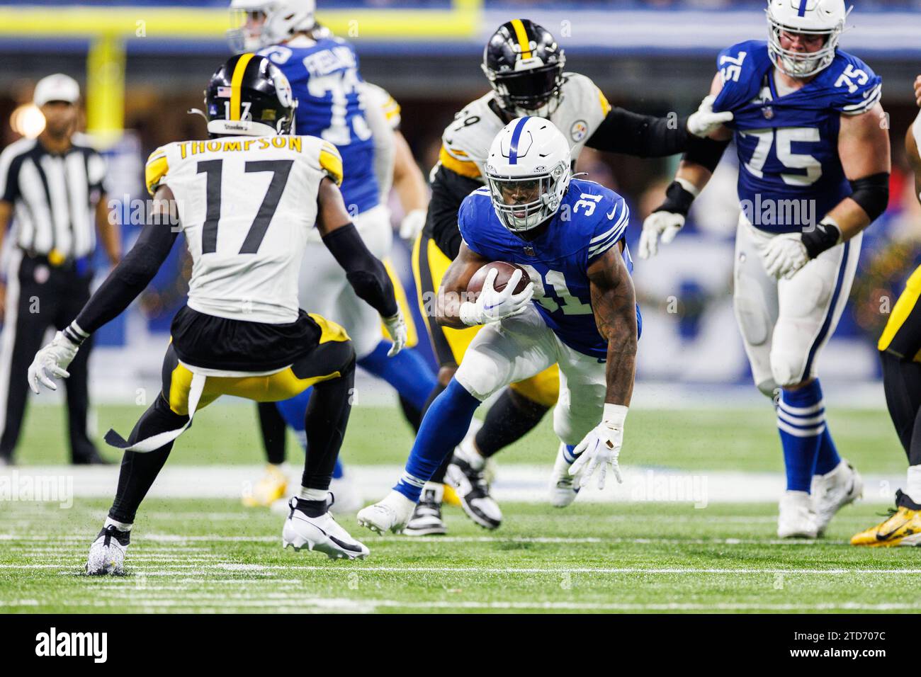Indianapolis, USA. December 16, 2023: Indianapolis Colts running back ...