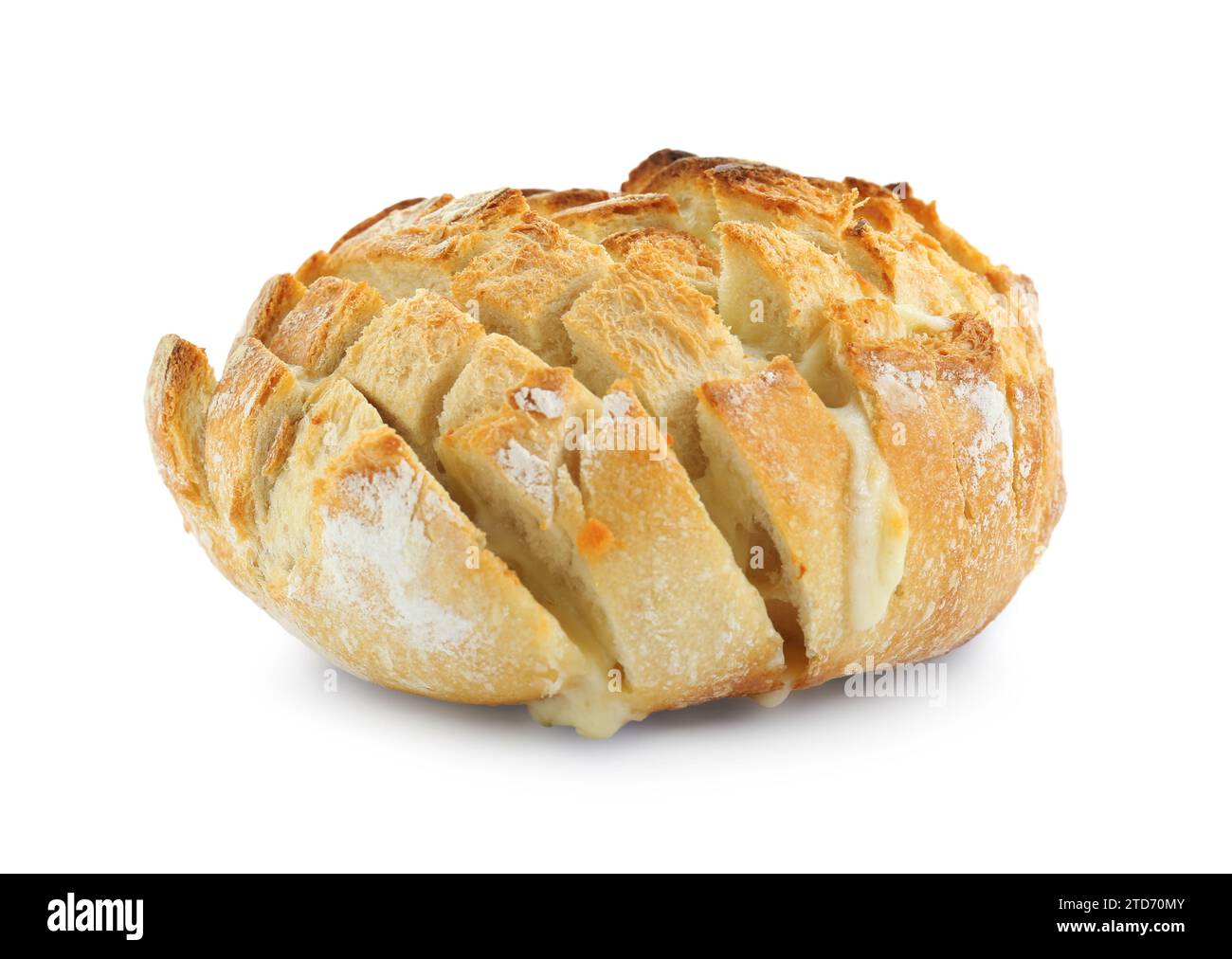 Delicious bread with tofu cheese isolated on white Stock Photo - Alamy