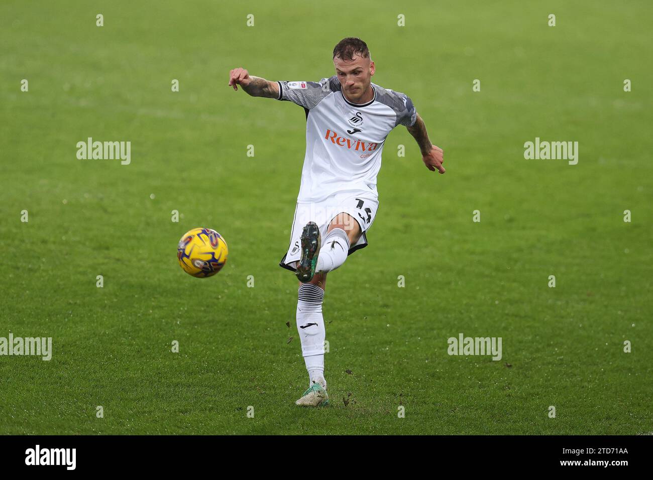 Swansea, Wales, UK. 16th Dec, 2023. Josh Tymon of Swansea City in ...