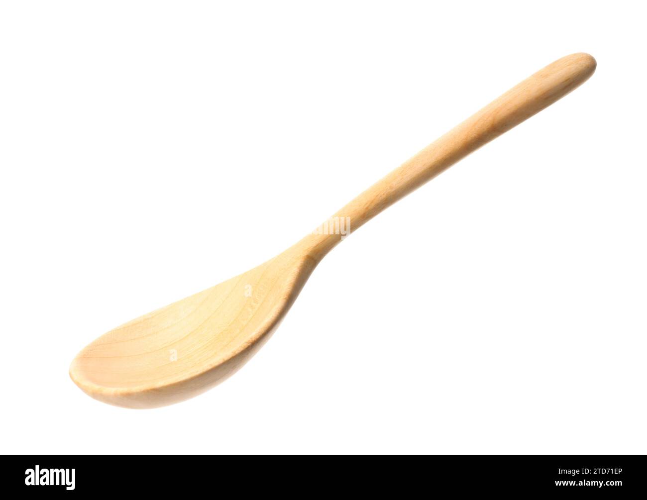 One empty wooden spoon isolated on white Stock Photo - Alamy