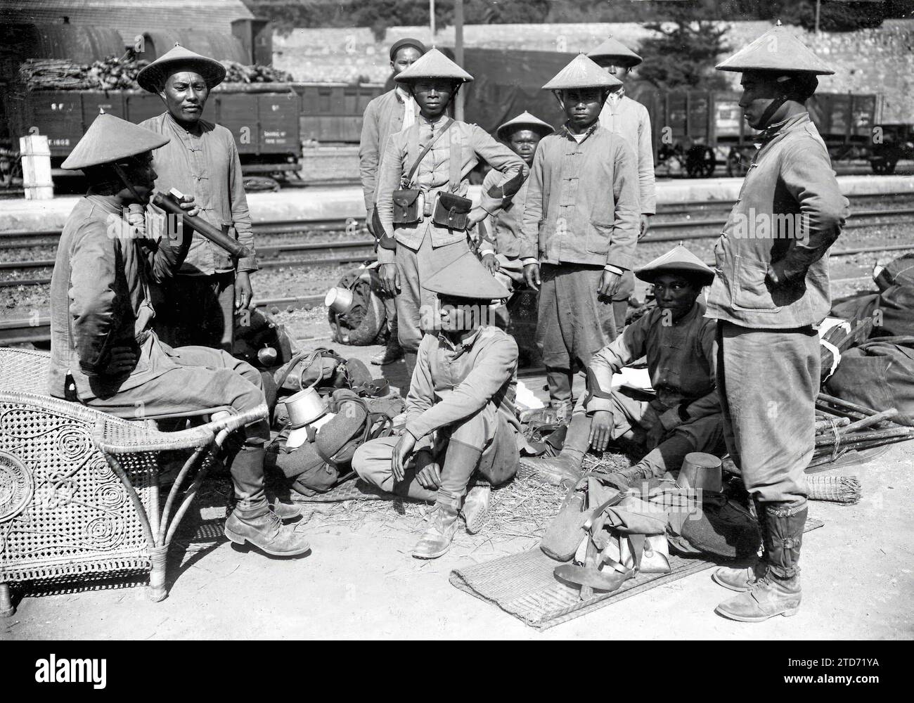 06/30/1916. French Colonial Army Amnamite Troops Upon Arrival At Saint ...