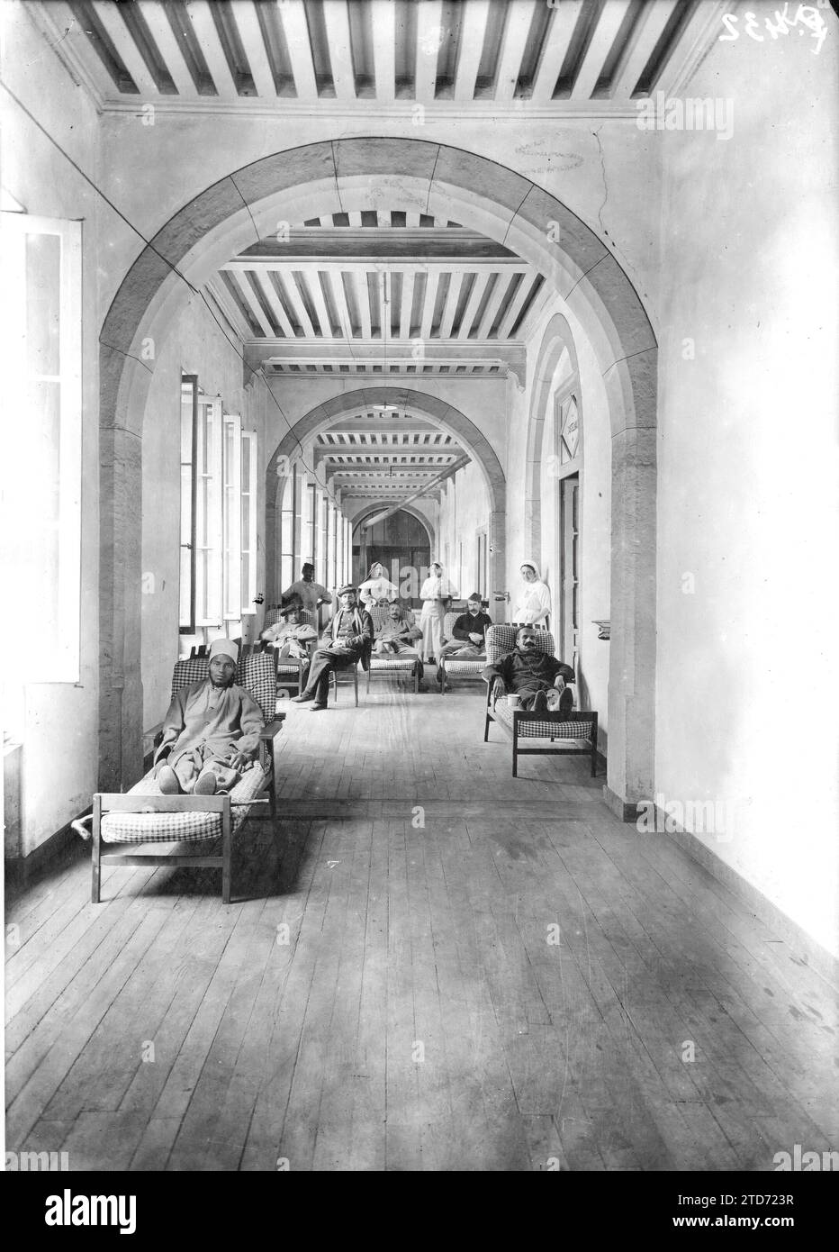 08/01/1916. For the Victims of War. Rest Gallery, in the Rhône Hospital, for Tuberculosis ...