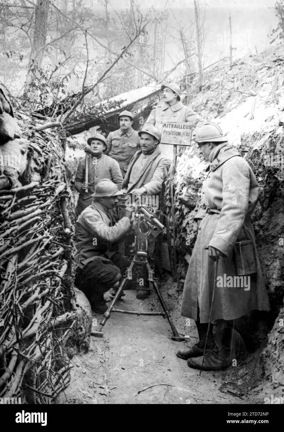 02/28/1917. The War on the Western Front. Trench occupied by a front ...