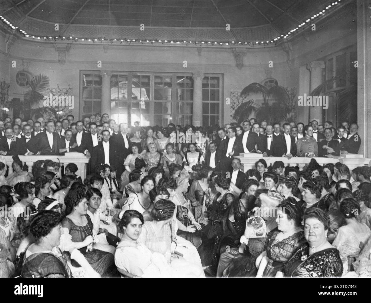 Madrid, November 1916. Charity party at the Ritz hotel. The party room ...