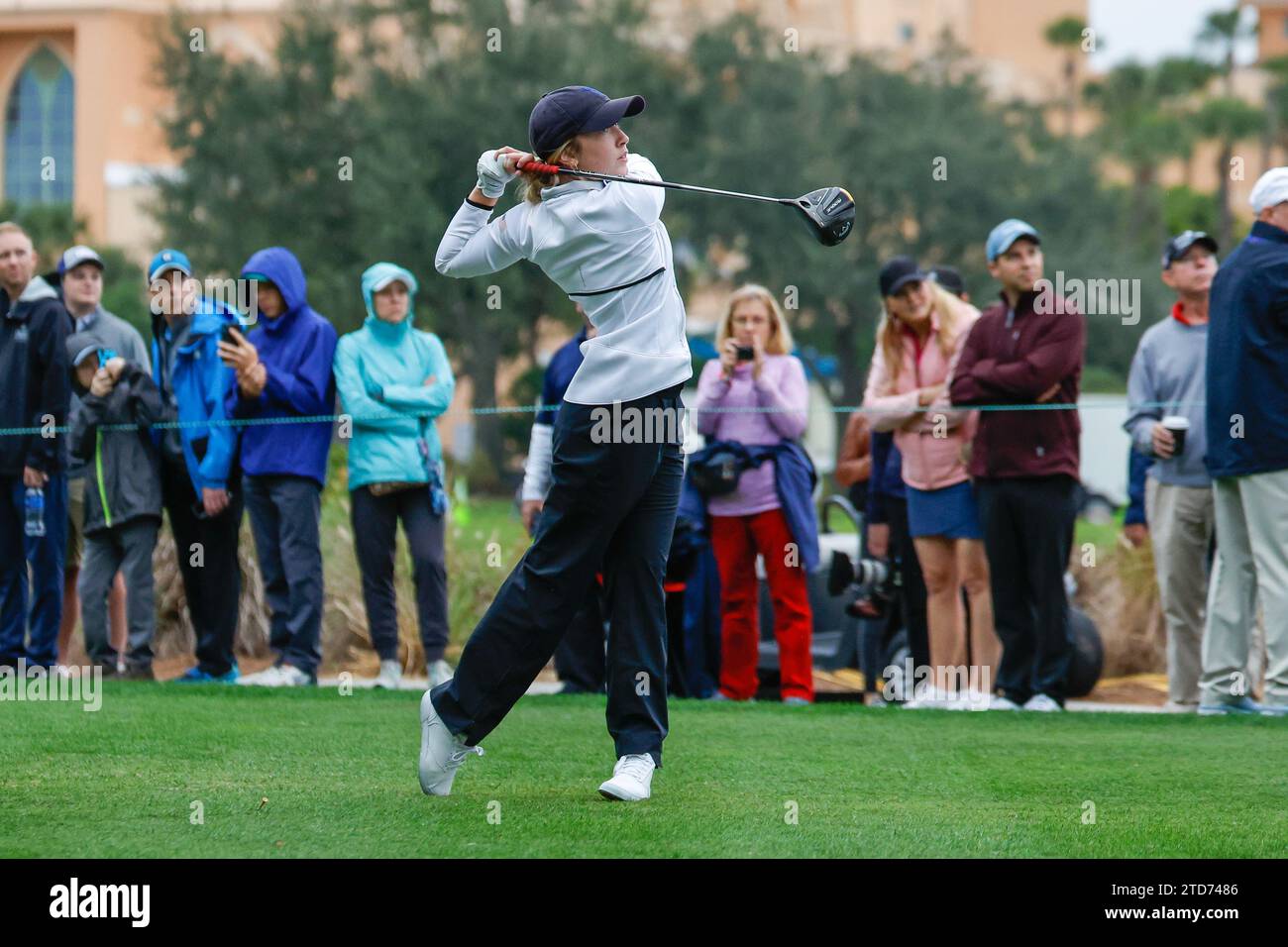 Orlando, Florida, USA. December 16, 2023: Izzy Stricker teeing off on ...